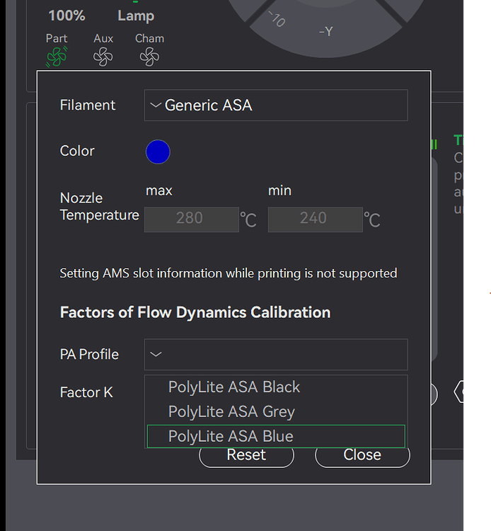 Ams Window Does Not Display Calibration Values Bambu Lab X1 Series Bambu Lab Community Forum