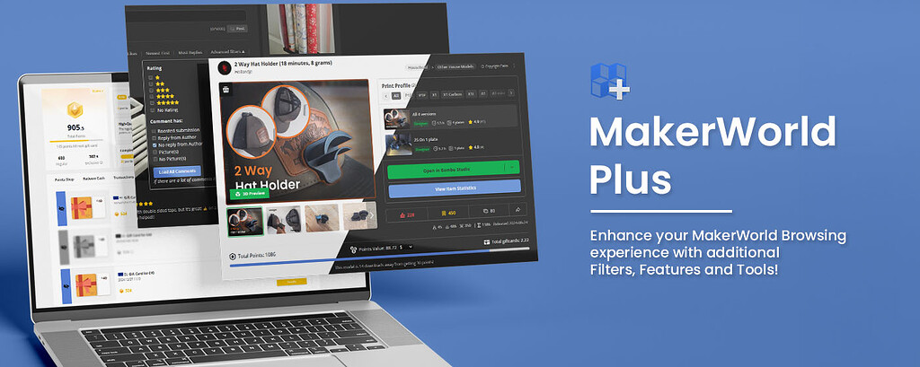 I made a Chrome/Firefox Extension called MakerWorld Plus - MakerWorld ... I made a Chrome/Firefox Extension called MakerWorld Plus - MakerWorld ...